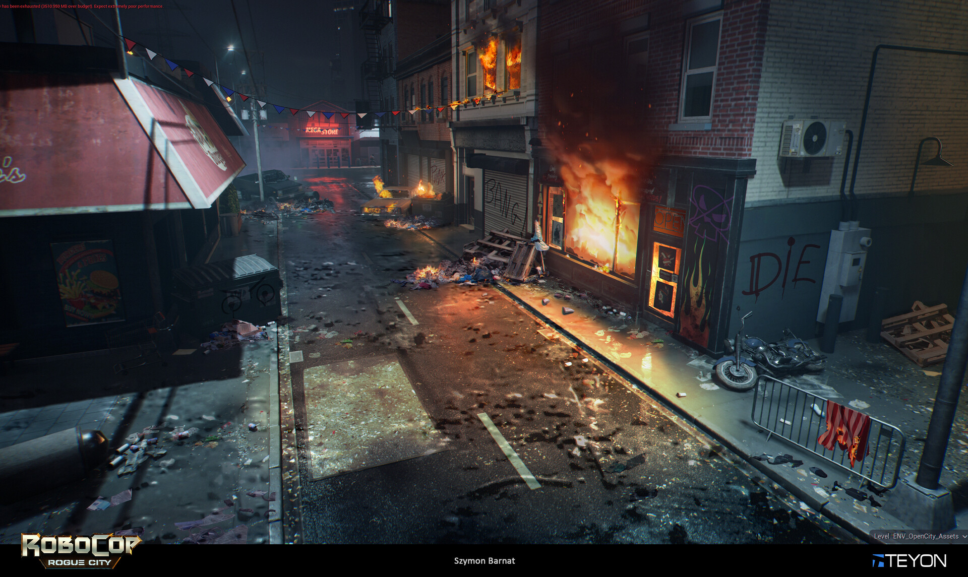 Szymon Barnat - Robocop: Rouge City - Old Detroit concept art