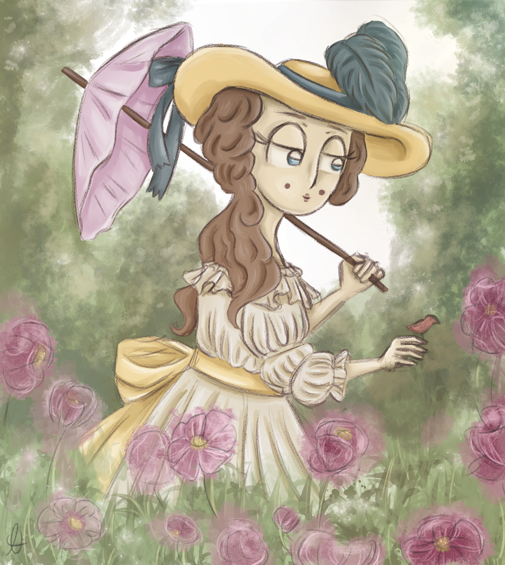 ArtStation - Marie Antoinette in the nature