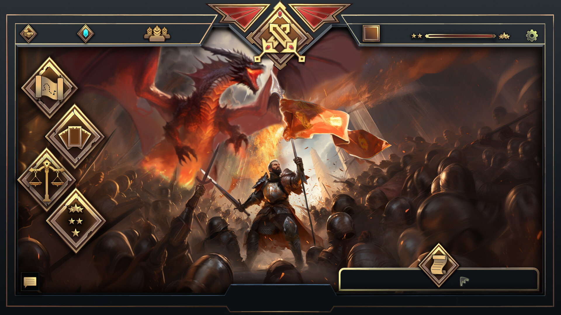 ArtStation - TCG - mobile style card game main menu UI Design