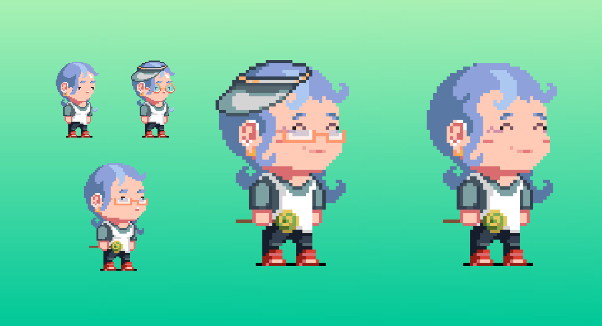 ArtStation - Cute Girl - Character Pixel Art