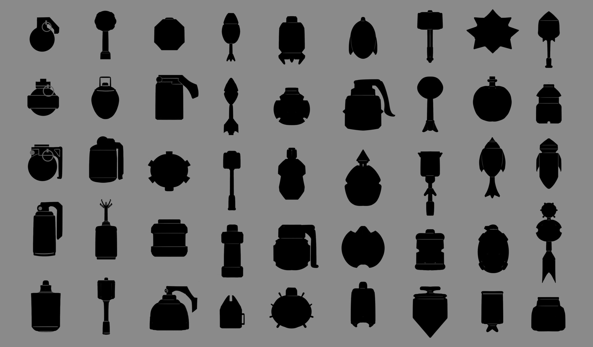 ArtStation - Initial weapon thumbnails for Capture The Cape