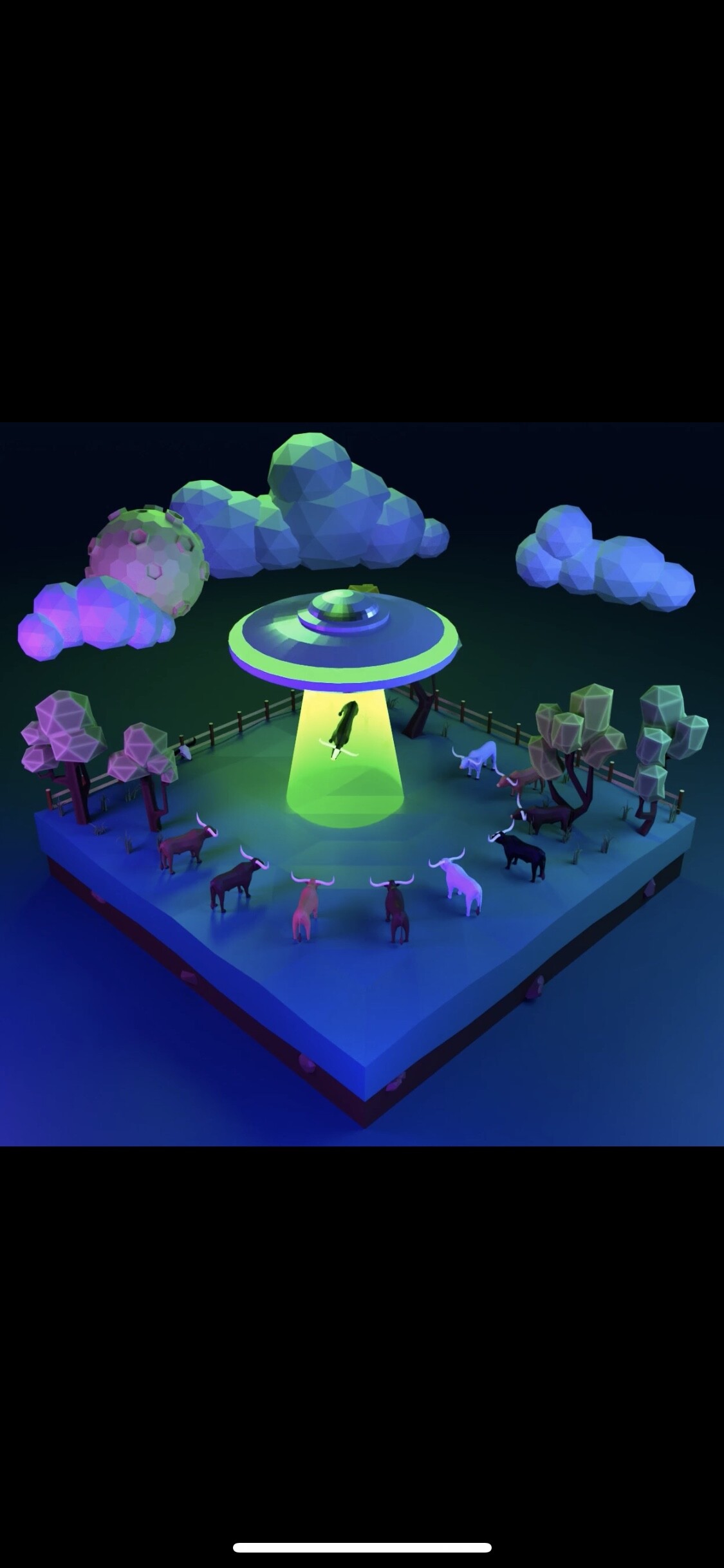 ArtStation - Low Poly Alien Abduction