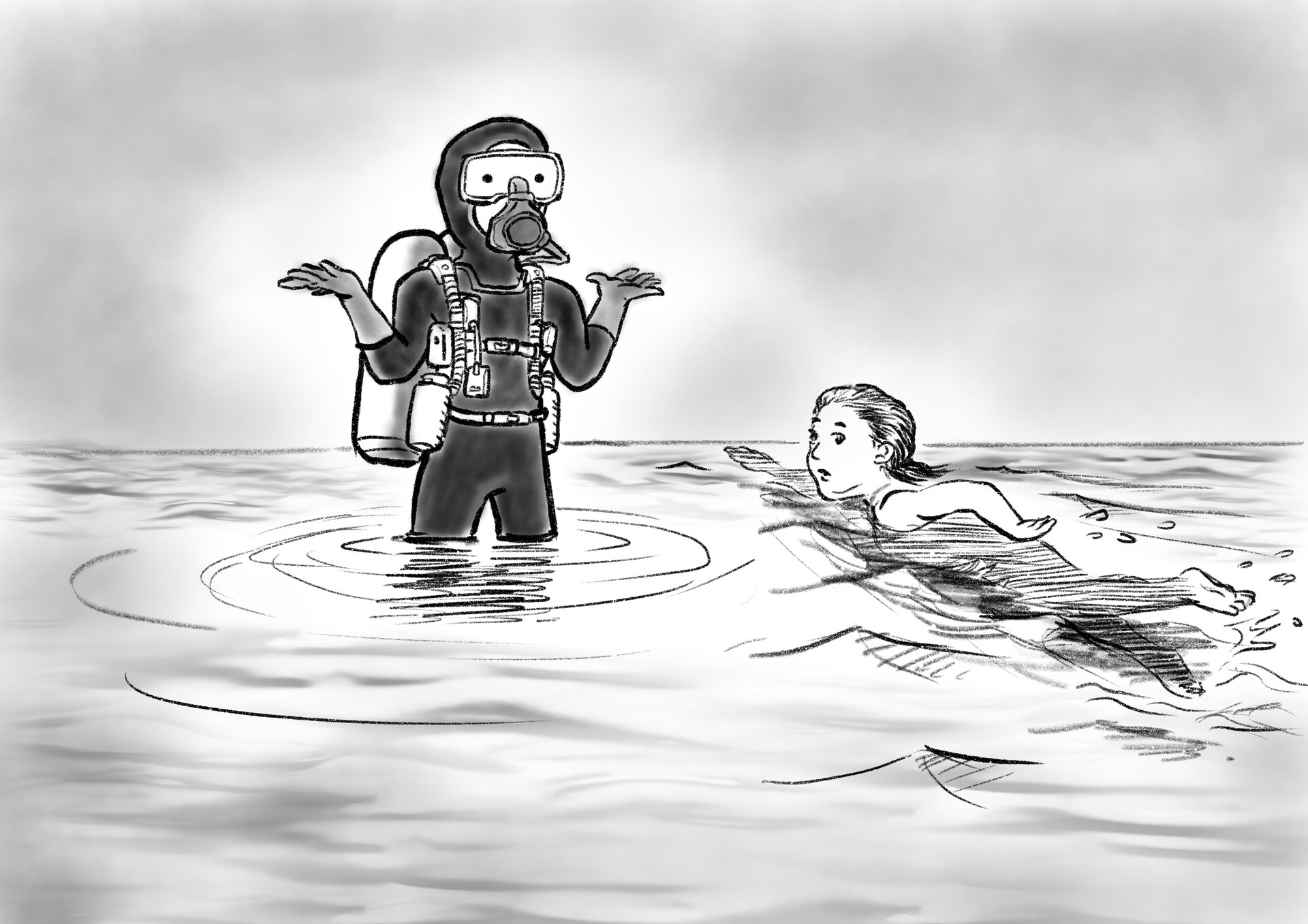 ArtStation - Inktober Day 24 Shallow