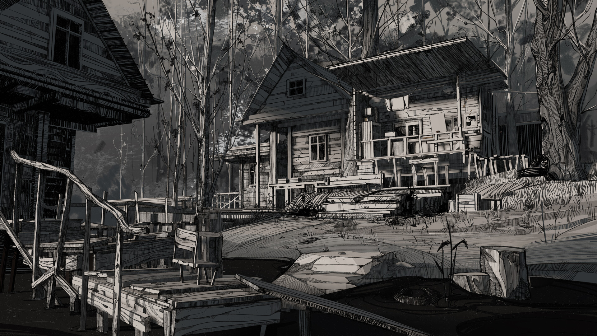 ArtStation - Swamp camp