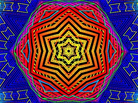 dlart - Hexagonal star fractal 165