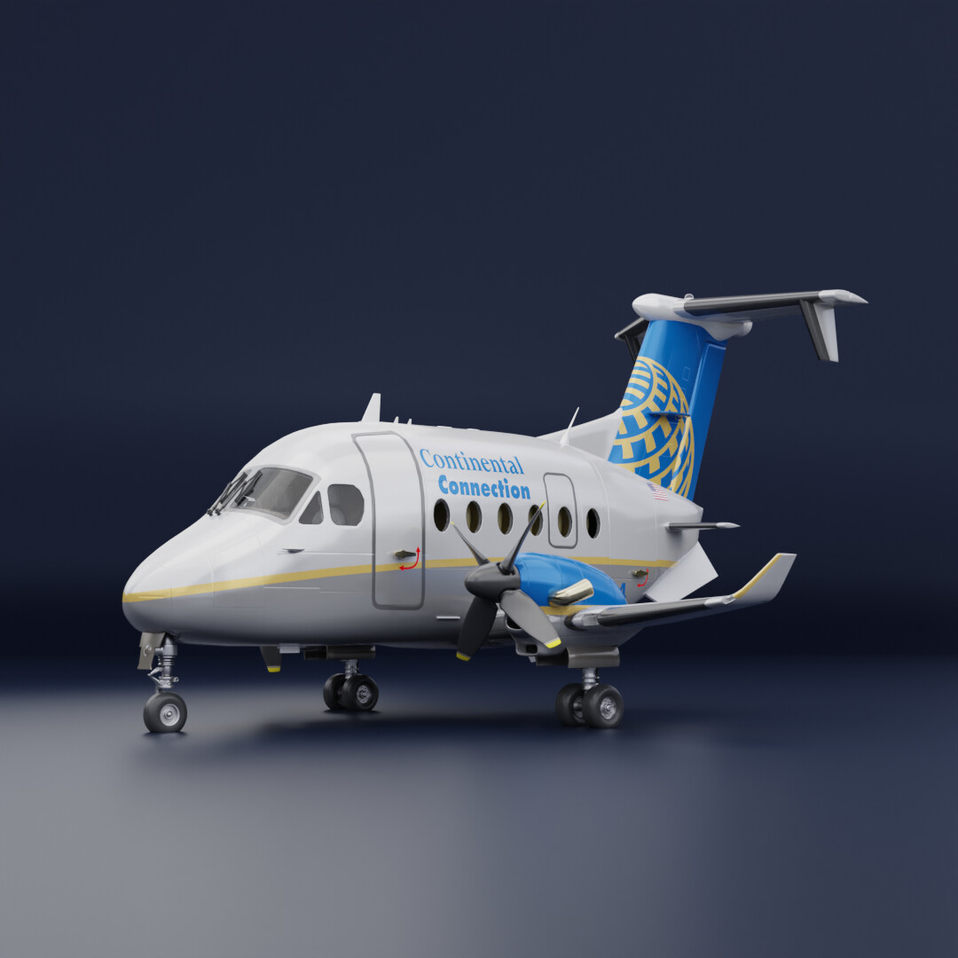 ArtStation - MIni beechcraft 1900D