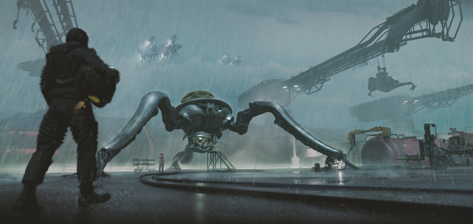 ArtStation - Infantry support Mech