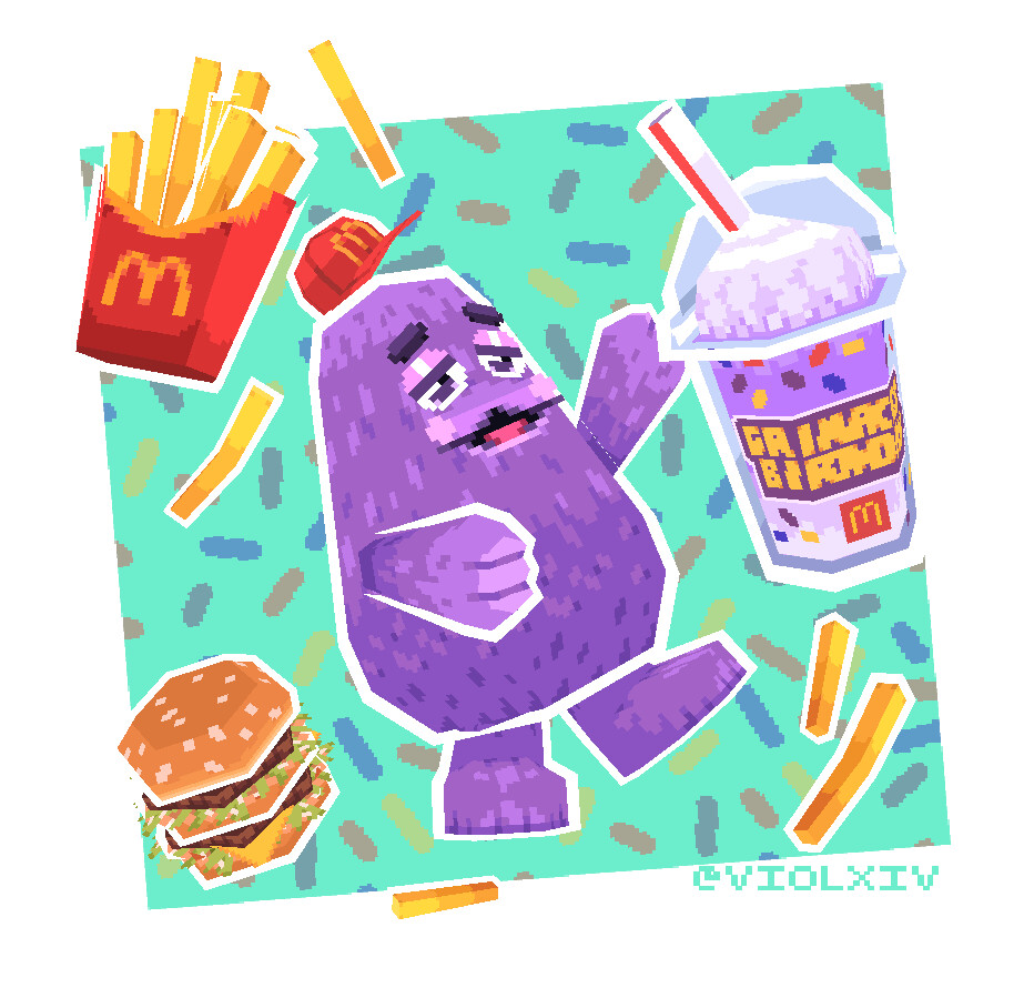 ArtStation - Grimace Shake! - Lowpoly
