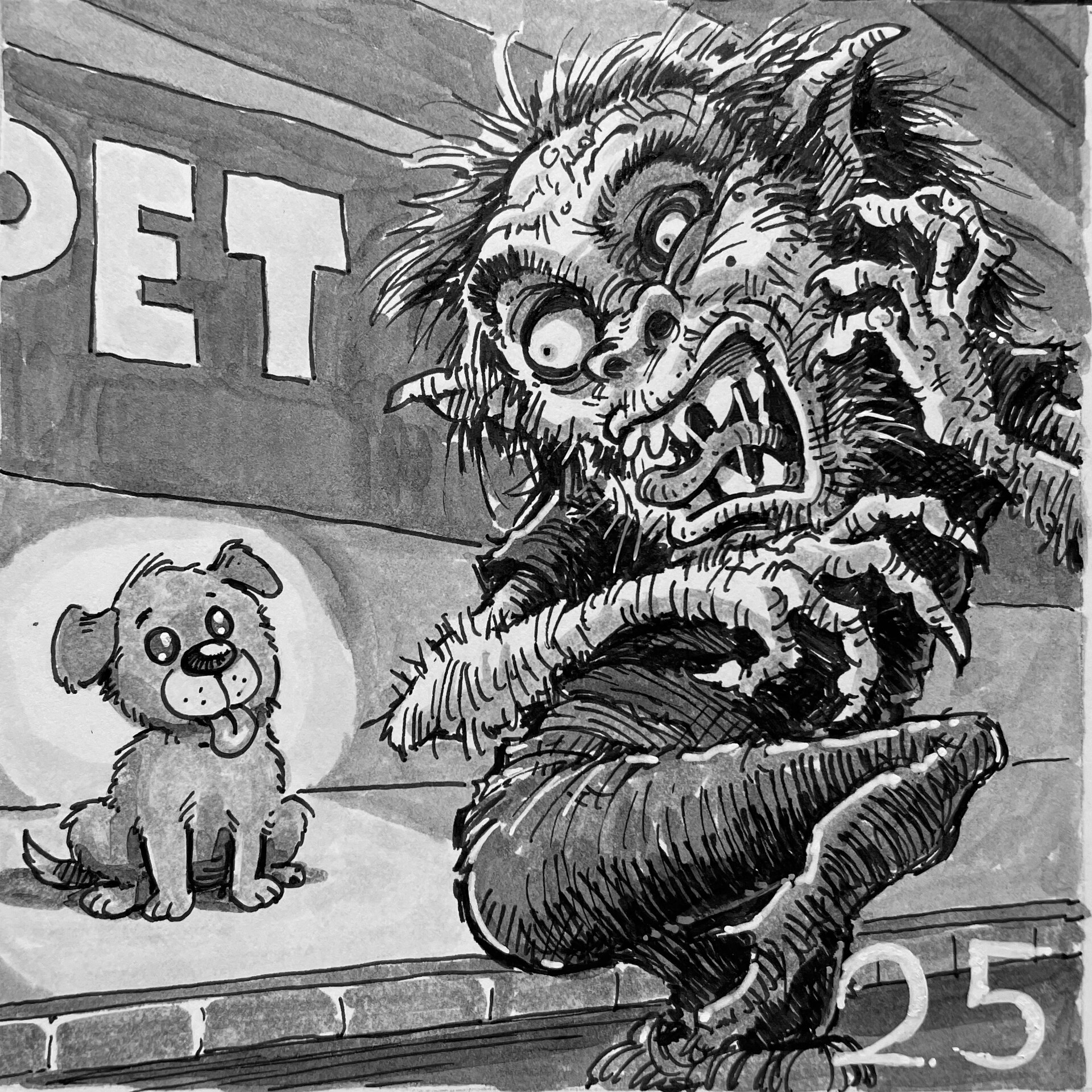 ArtStation - 25. Dangerous - Inktober