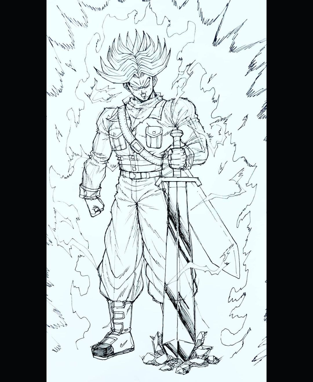 super saiyan future trunks coloring pages