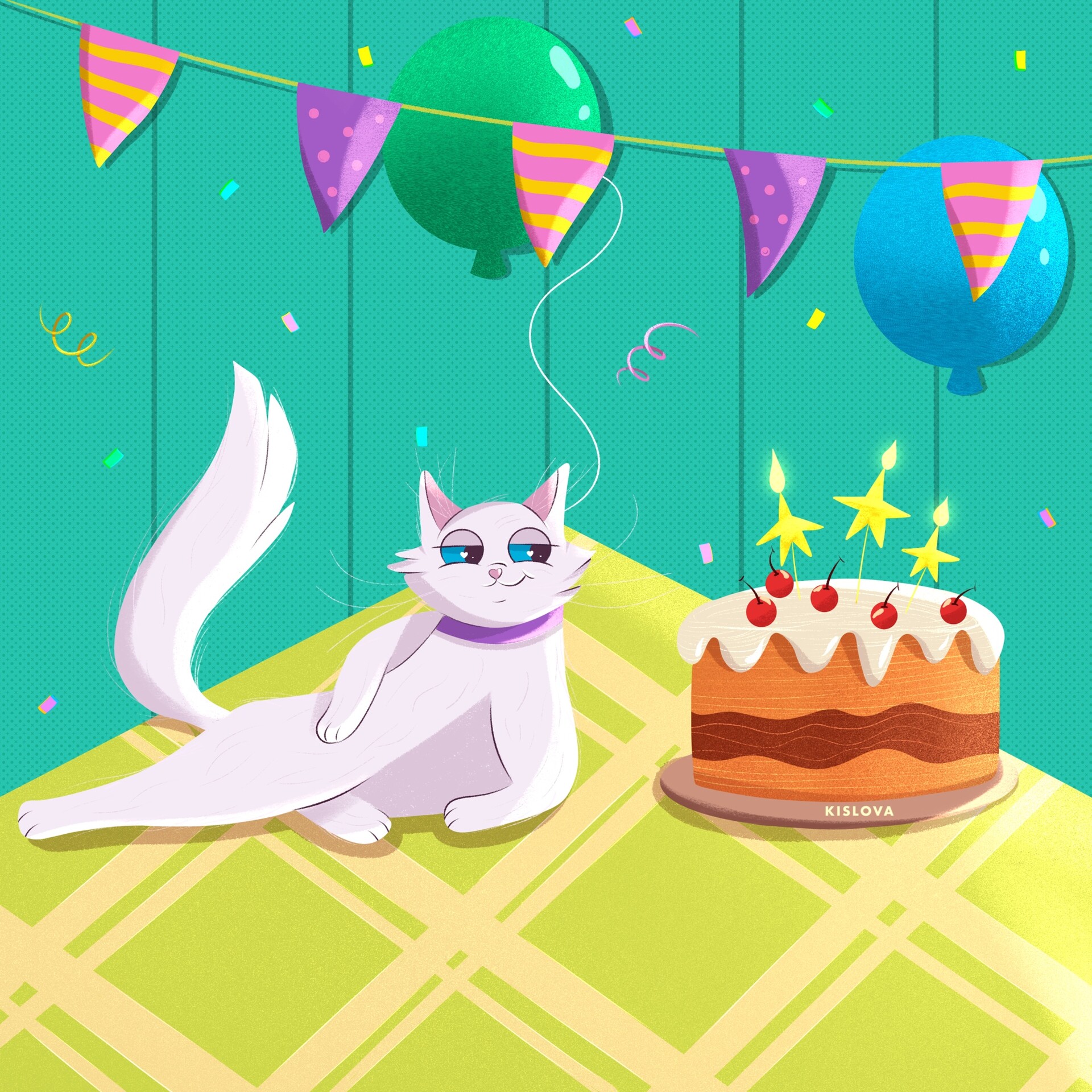 ArtStation - Cat and cake
