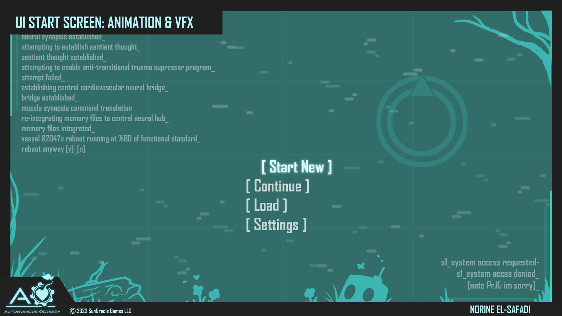 ArtStation - UI for "Autonomous Odyssey" - SunOracle Games LLC