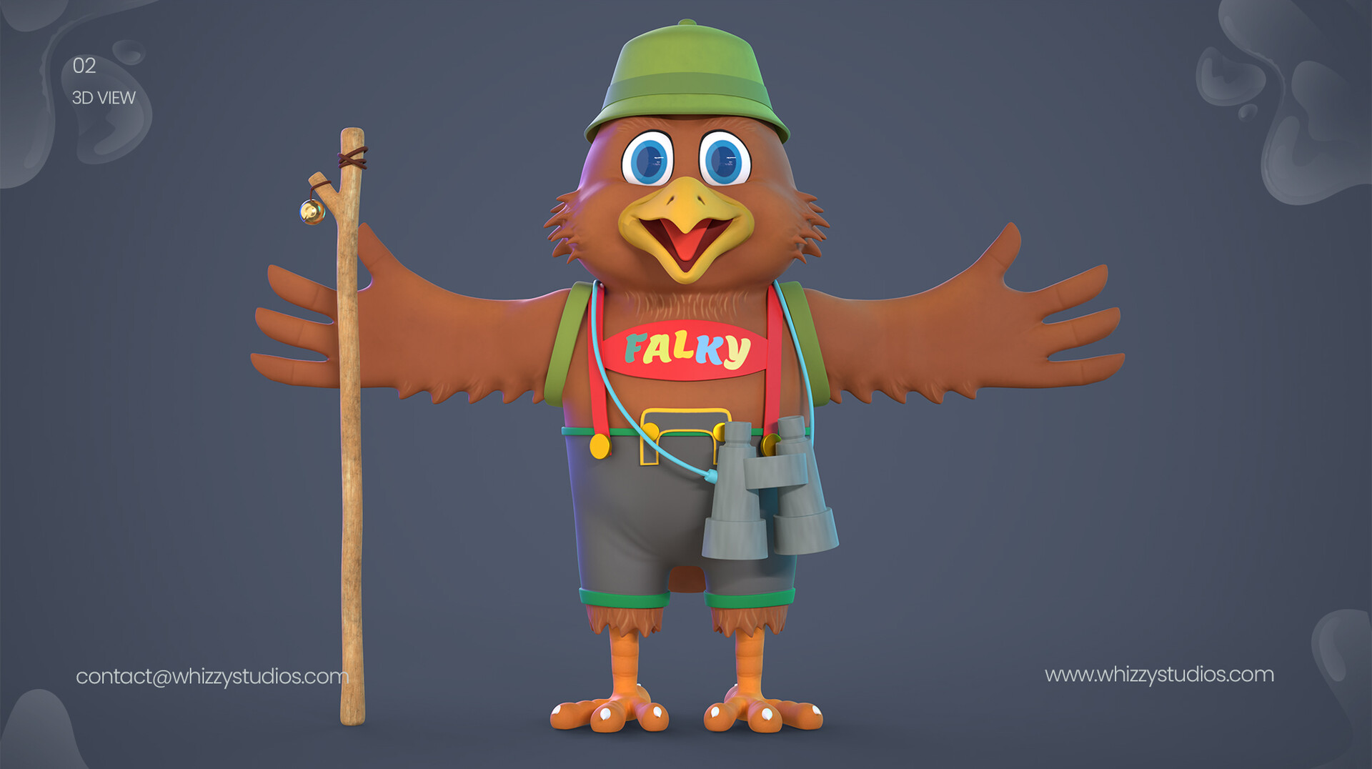 Whizzy Studios - 3D Character Design | FALKY