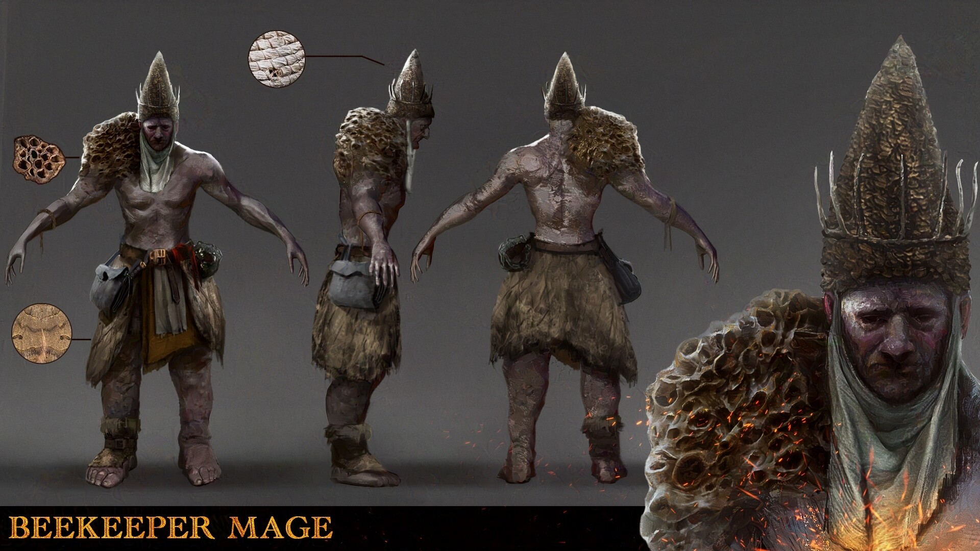 ArtStation - Mage Beekeeper Turnaround