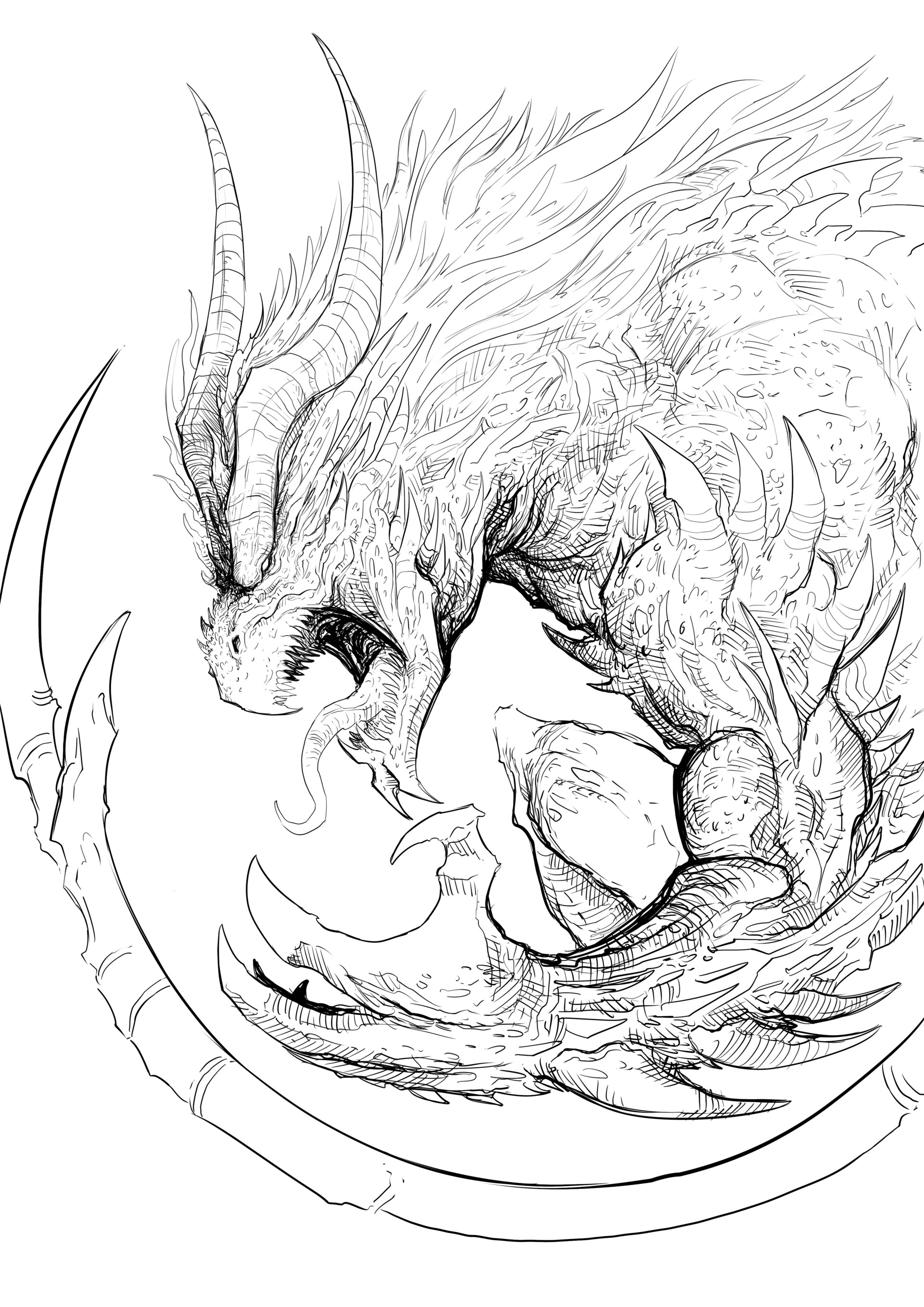 electric dragon coloring pages