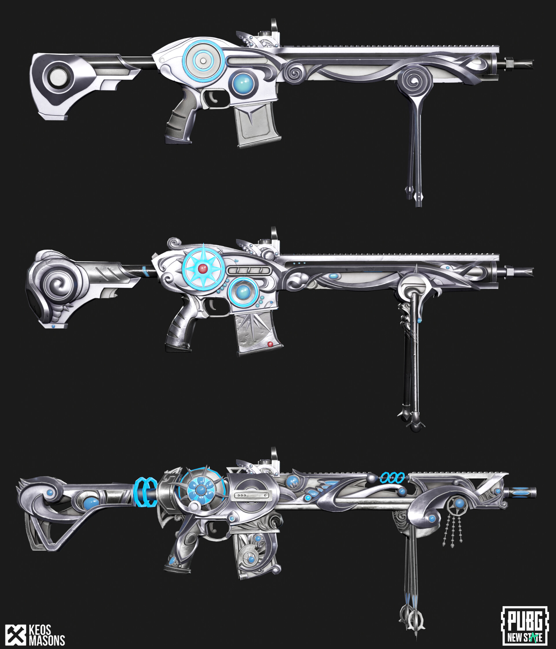 KEOS MASONS - PUBG - Blue Wizard Costume