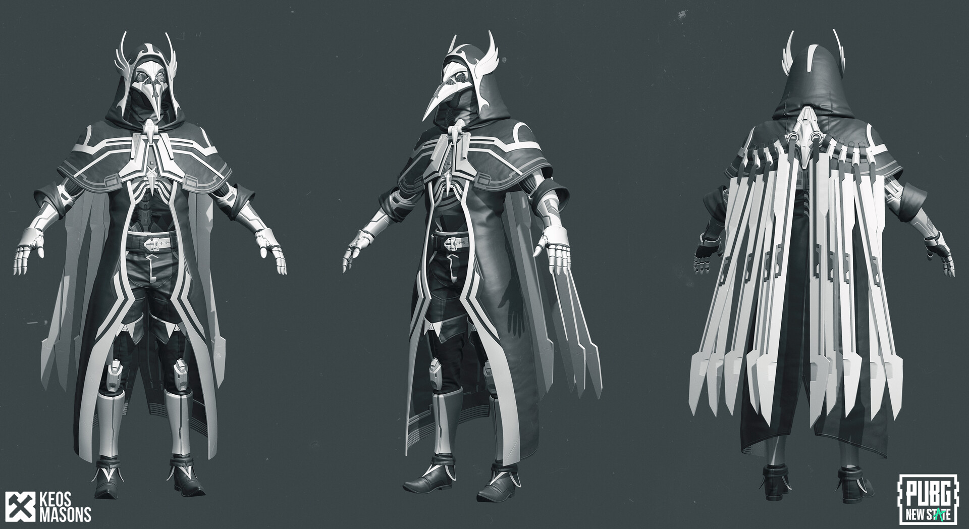 KEOS MASONS - PUBG - Cyber Crow Sniper Costume