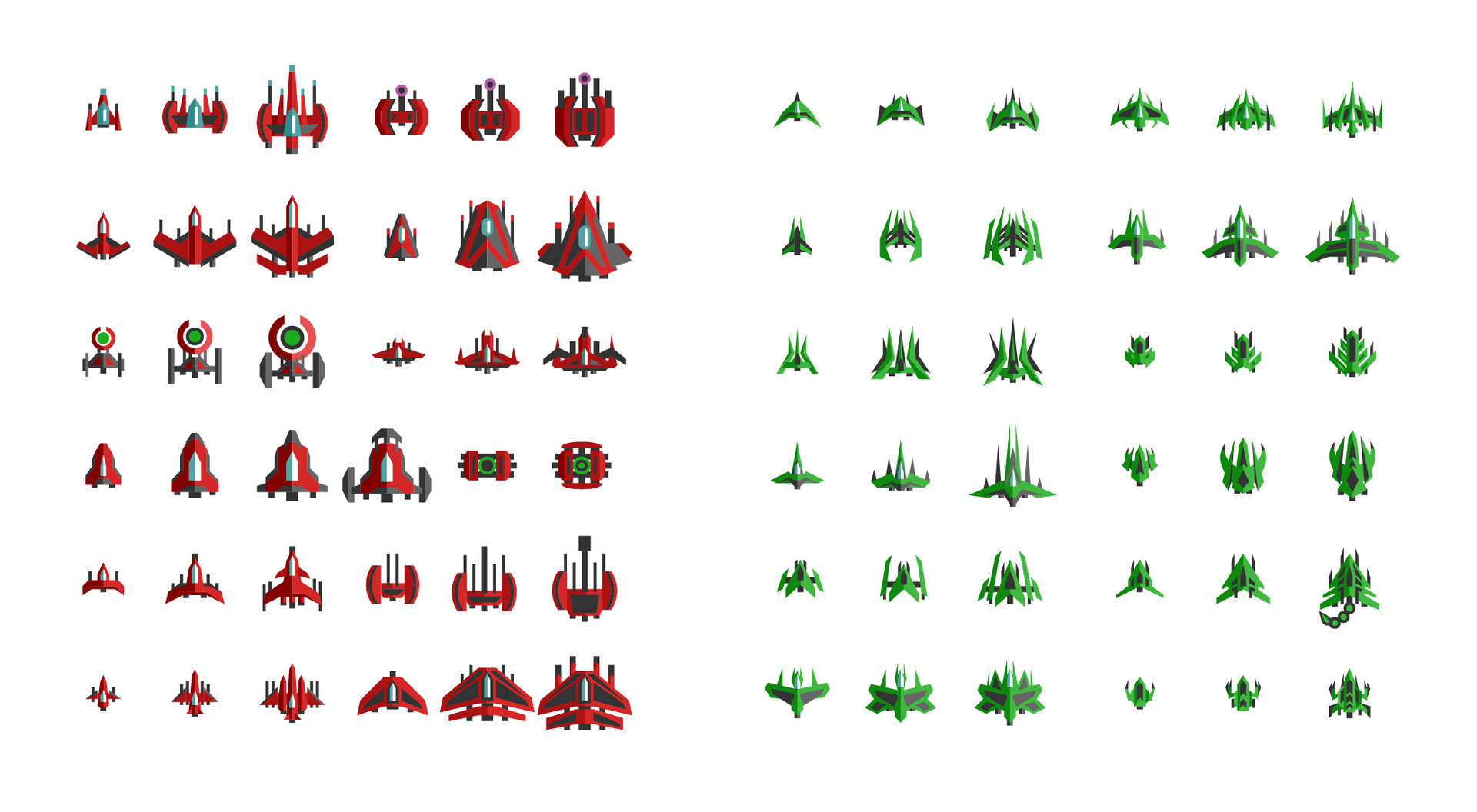 ArtStation - 72 Spaceships, "Allies & Aliens" mobile game art