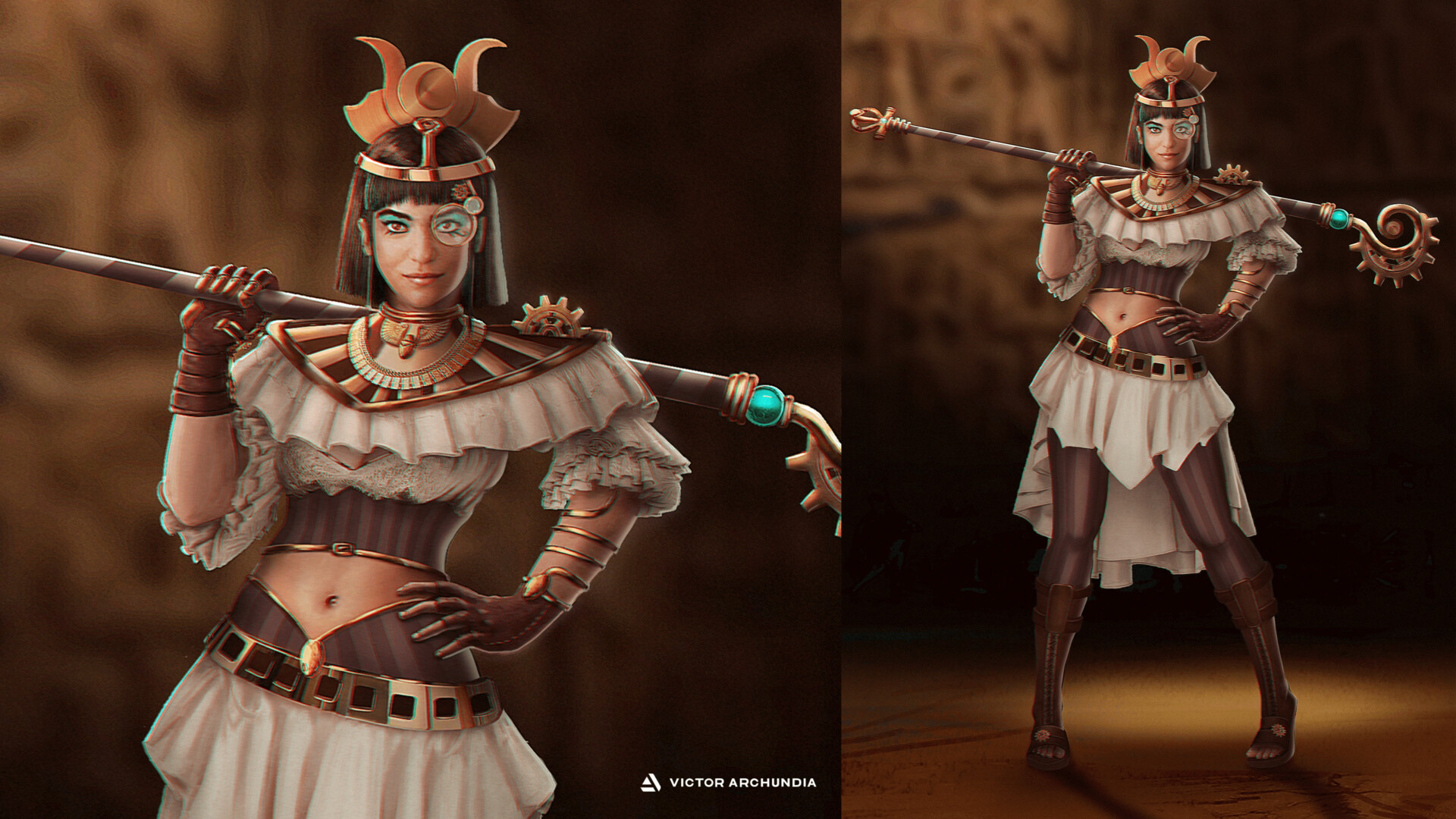 ArtStation - Character Design Cleopatra Steampunk
