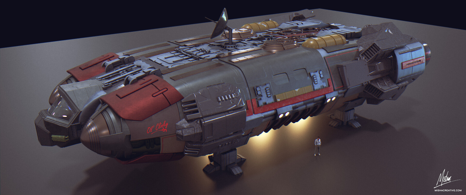 ArtStation - Ol' Clinky: space cruiser