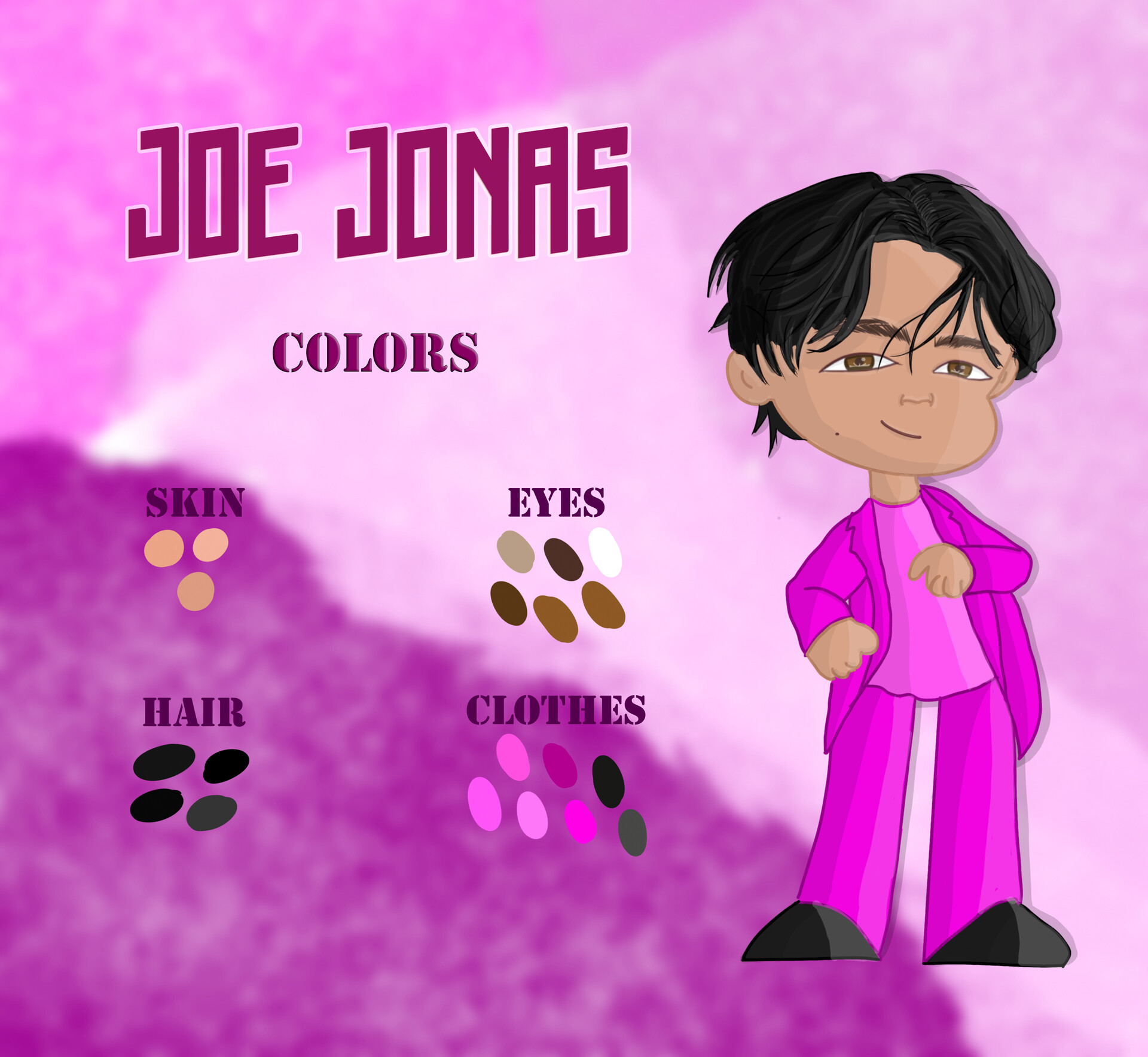 ArtStation - Jonas Brothers as cartoon characters (Joe Jonas)