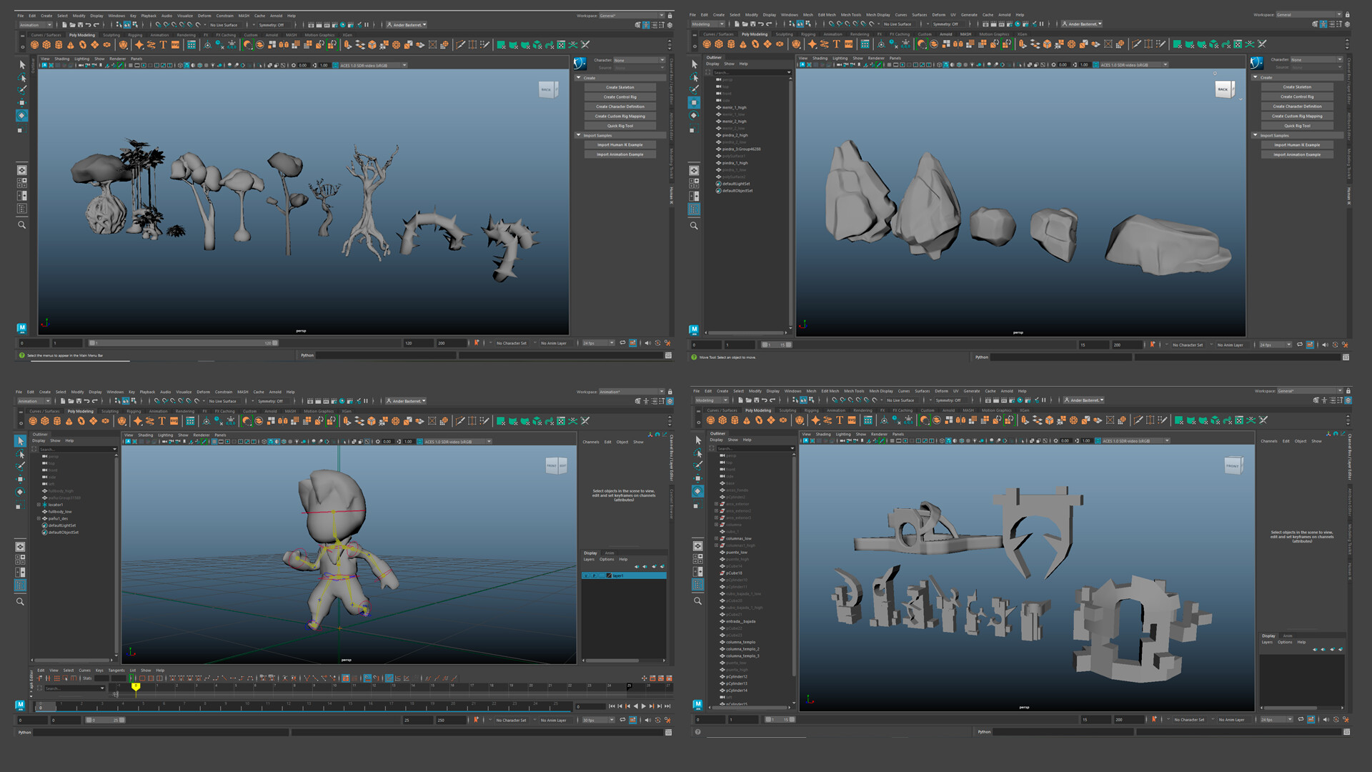 Ander Basterretxea - Low poly Open world scene