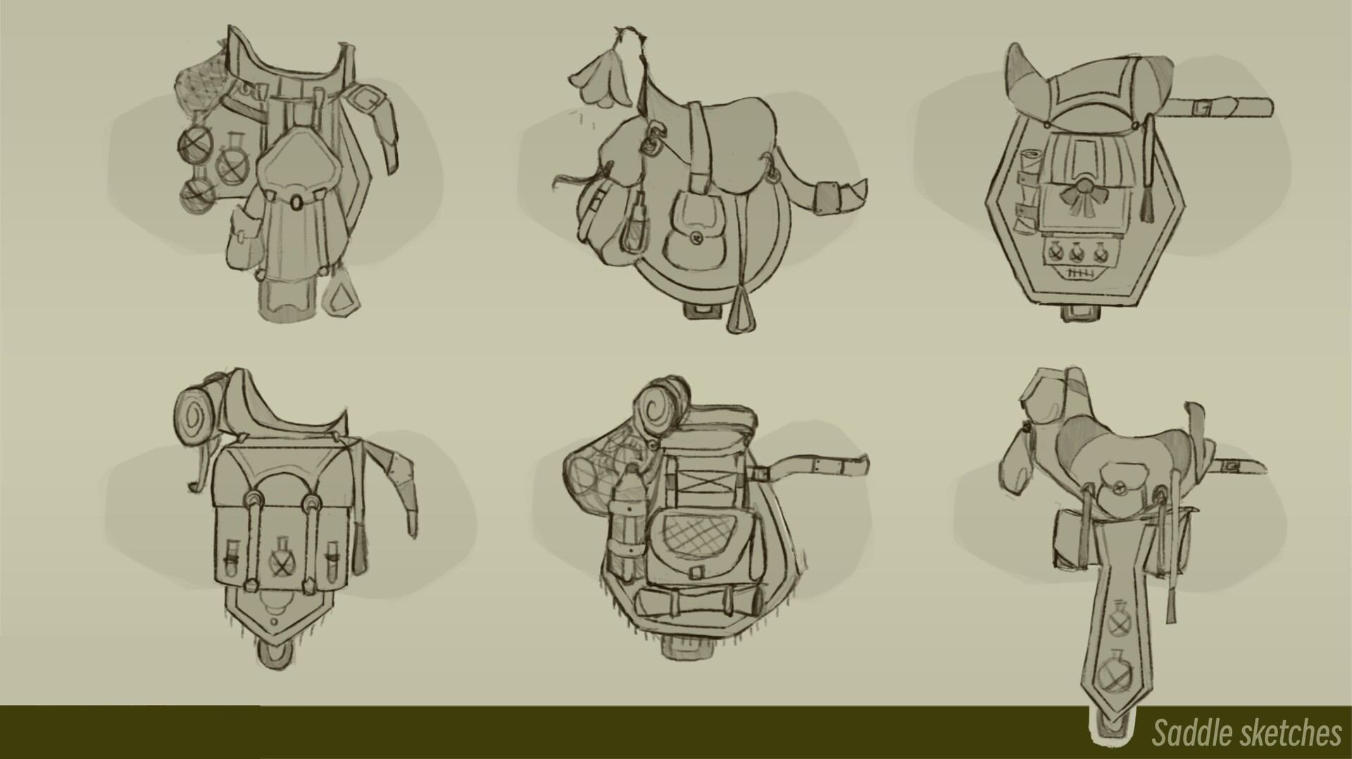ArtStation - Saddle prop design for the creature/mount