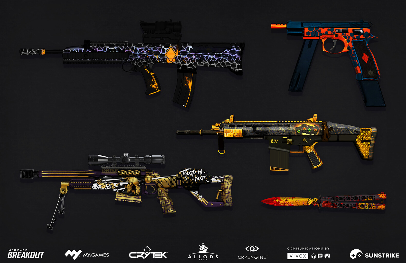 SunStrike Studios - Warface: Breakout Guns and Helmets