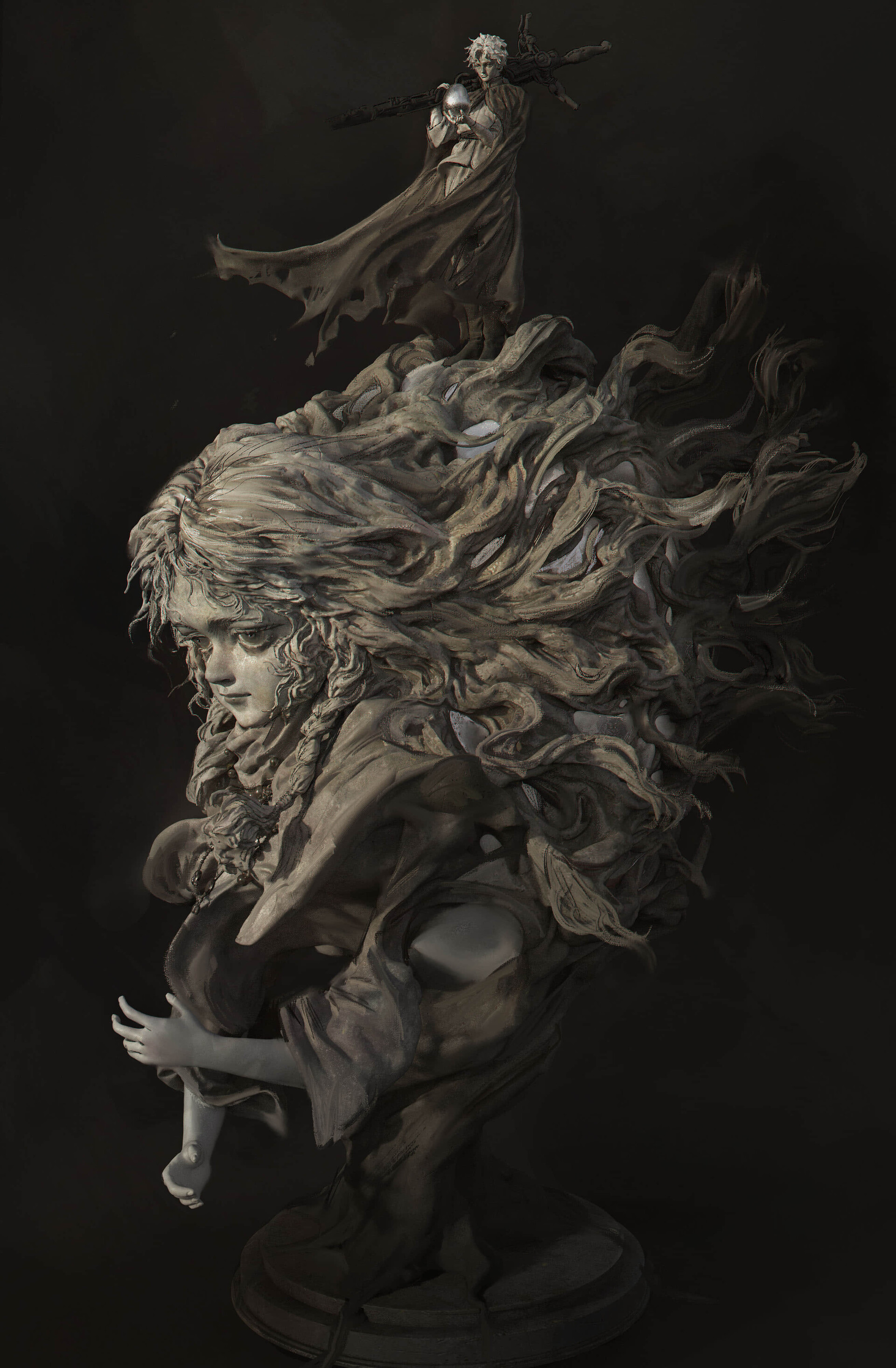 Entei Ryu - angel's egg sculpture