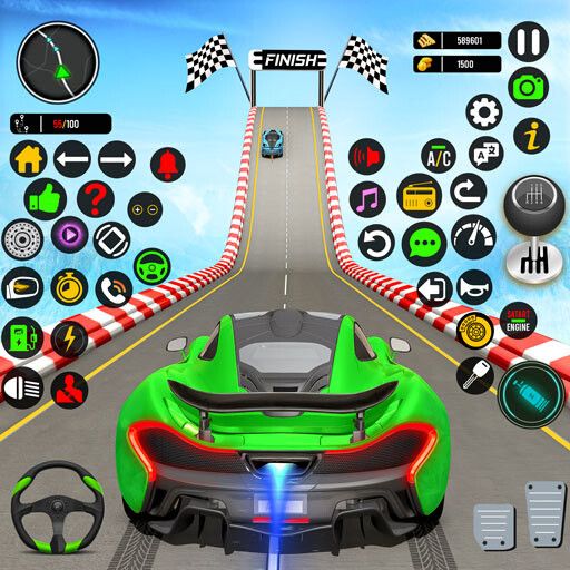 ArtStation - Car Stunt Game Icon Render