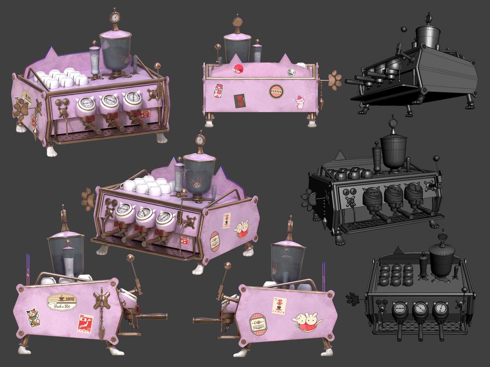 ArtStation - Cat Espresso Machine