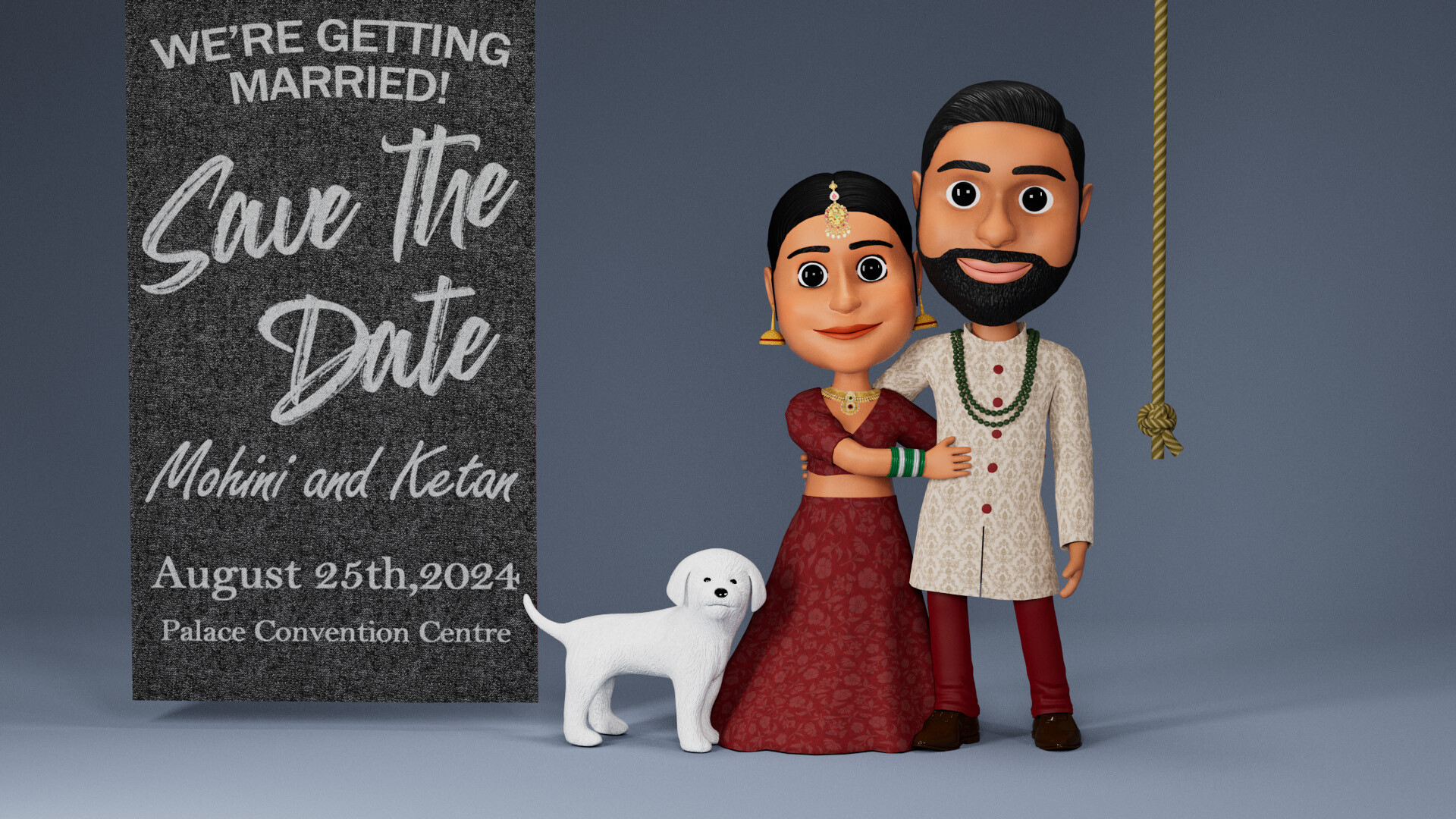 ArtStation - Save the Date Wedding Invitation 3D Animation Video