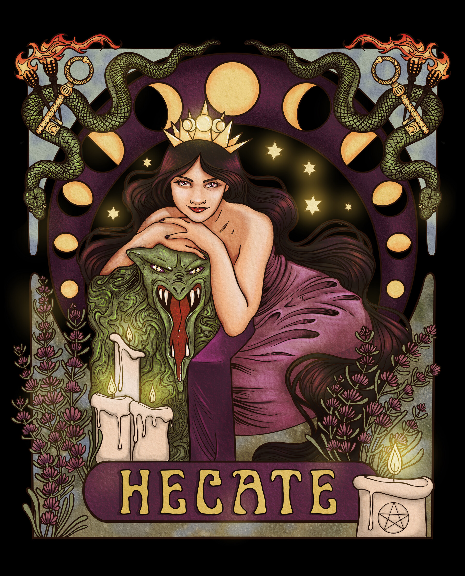 ArtStation - Mucha Goddess - Hecate