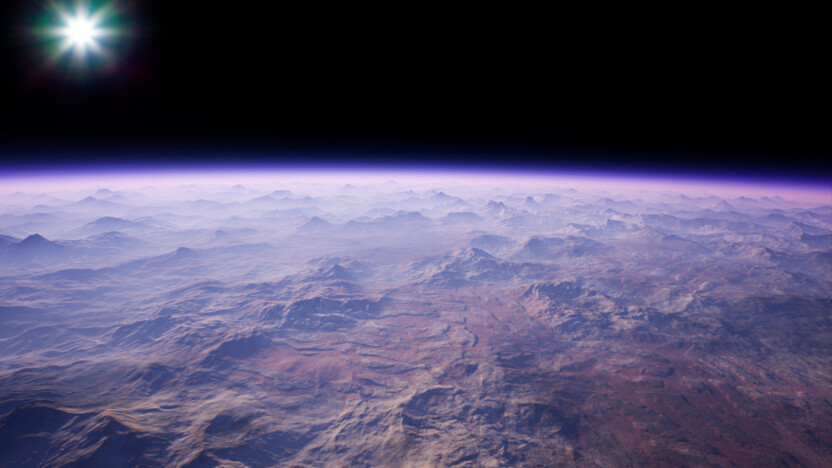 ArtStation - Barren Tectonic-ish Planet | EXOSKY Planets Plugin