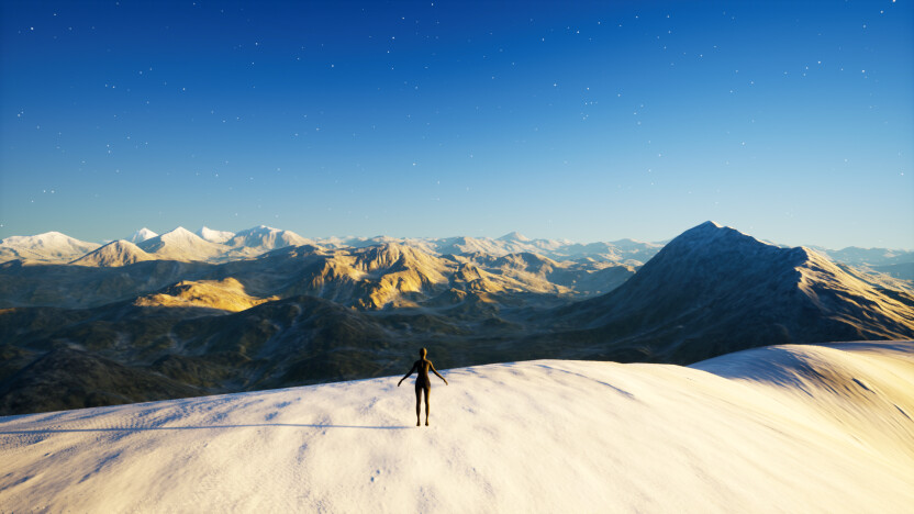 ArtStation - Mountainous Valley Region | EXOSKY Planets Plugin