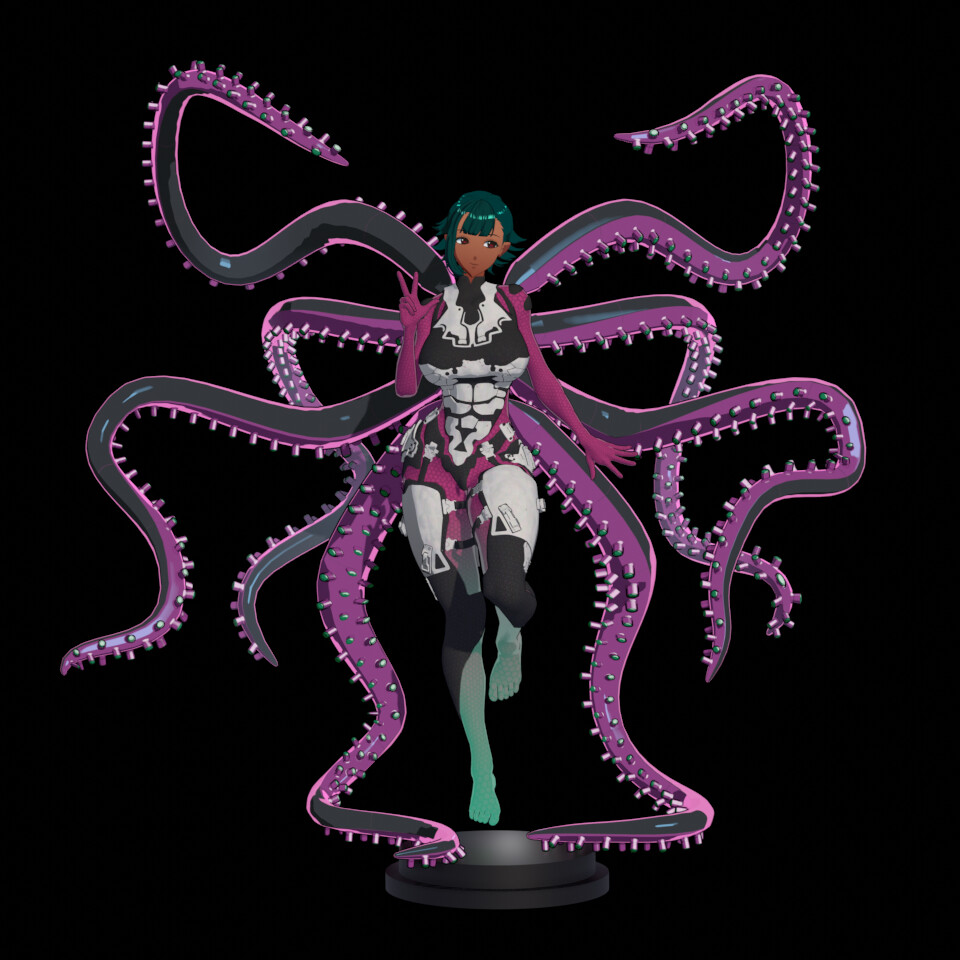 ArtStation - Kraken- Anime style character