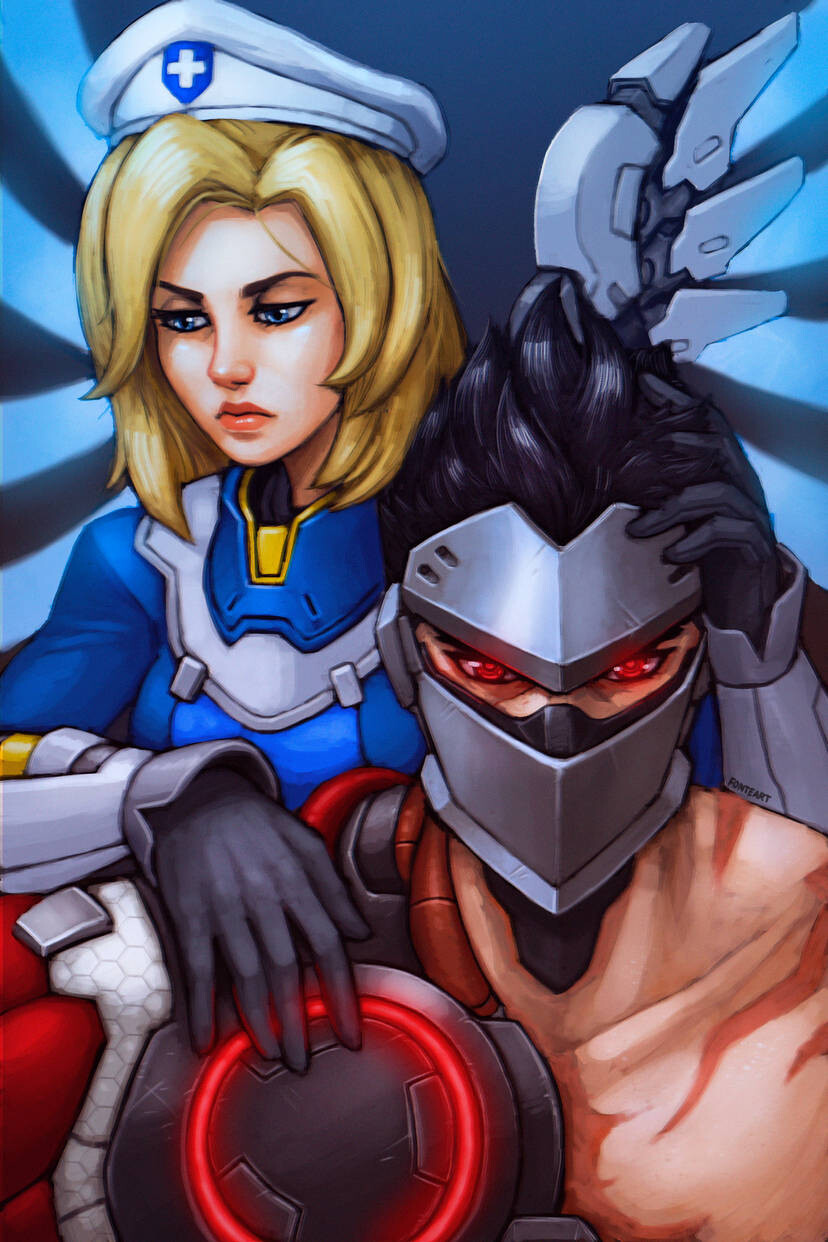 ArtStation - Overwatch Uprising - Mercy and Genji