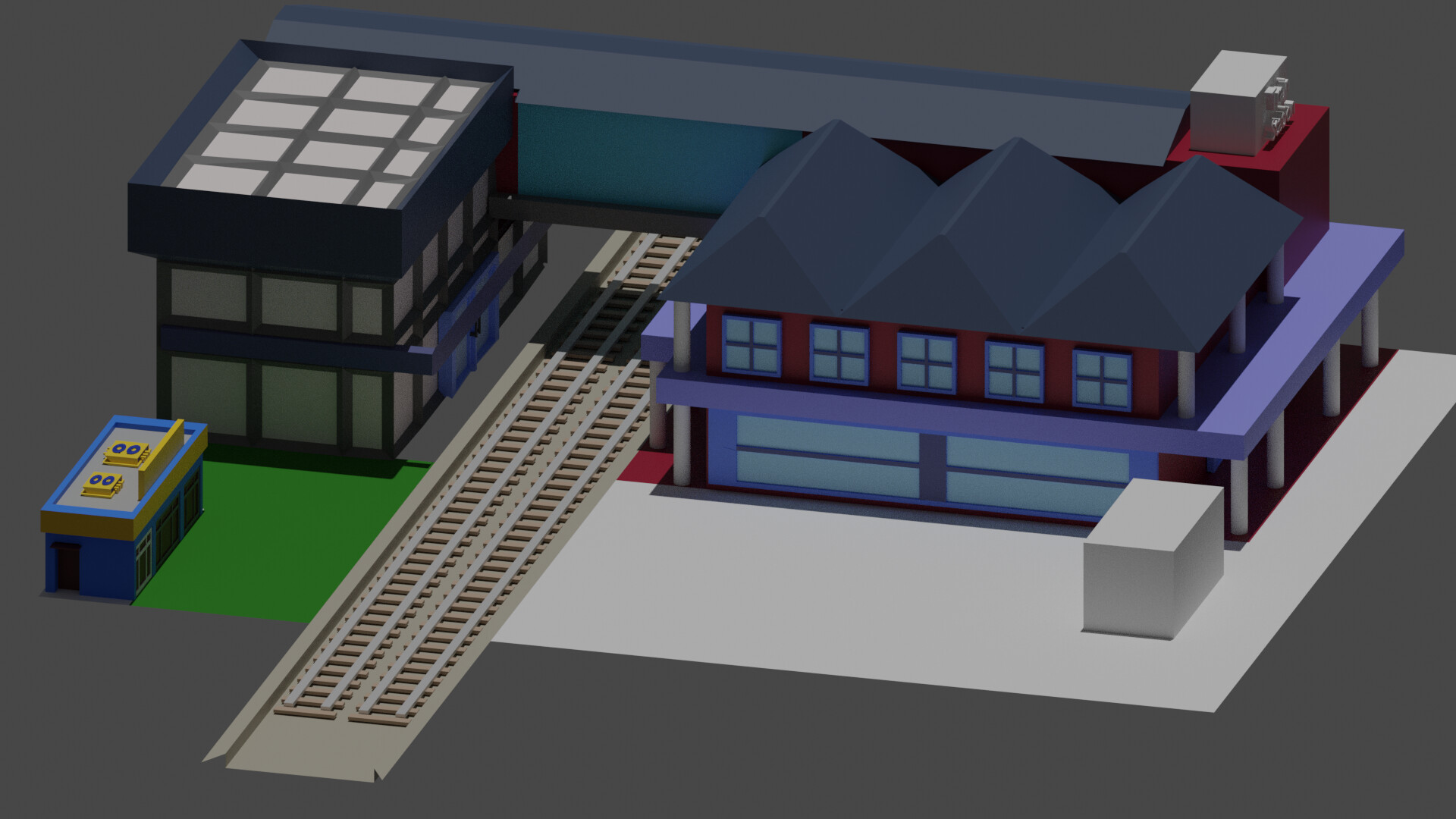 ArtStation - train station game asset