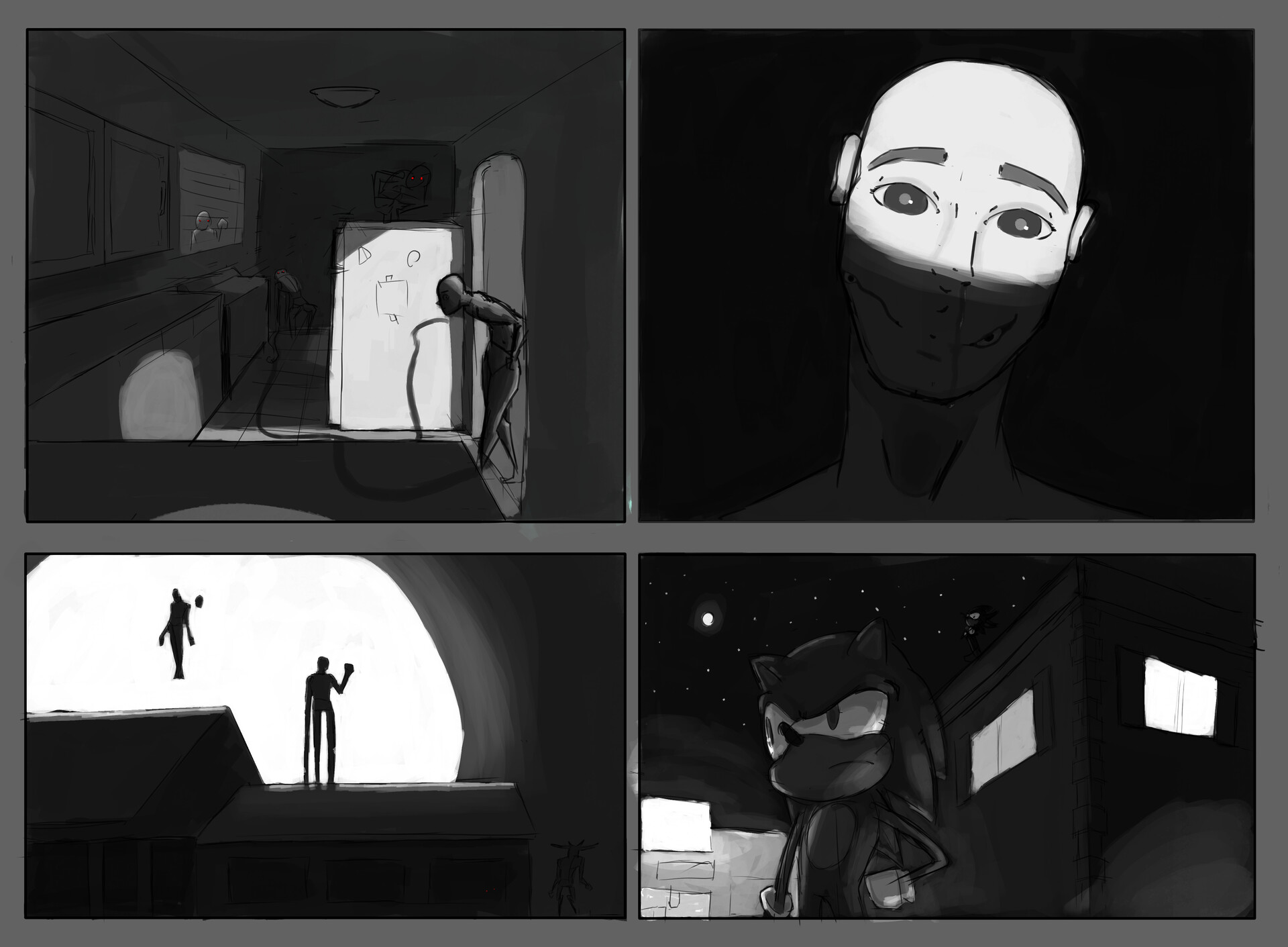 ArtStation - Pre October Horror Sketches