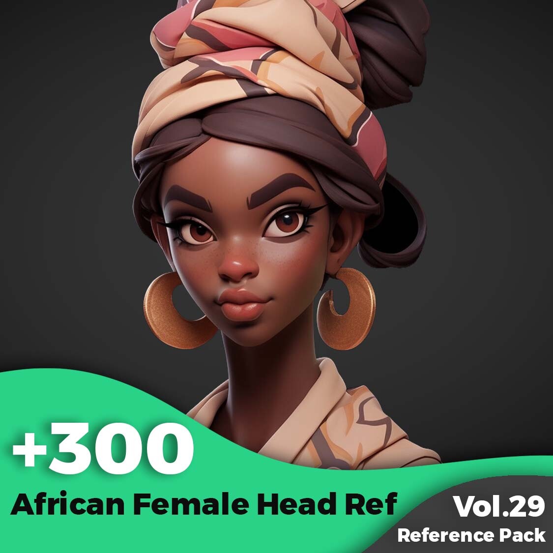 ArtStation - +300 African Female Head Reference(4k)