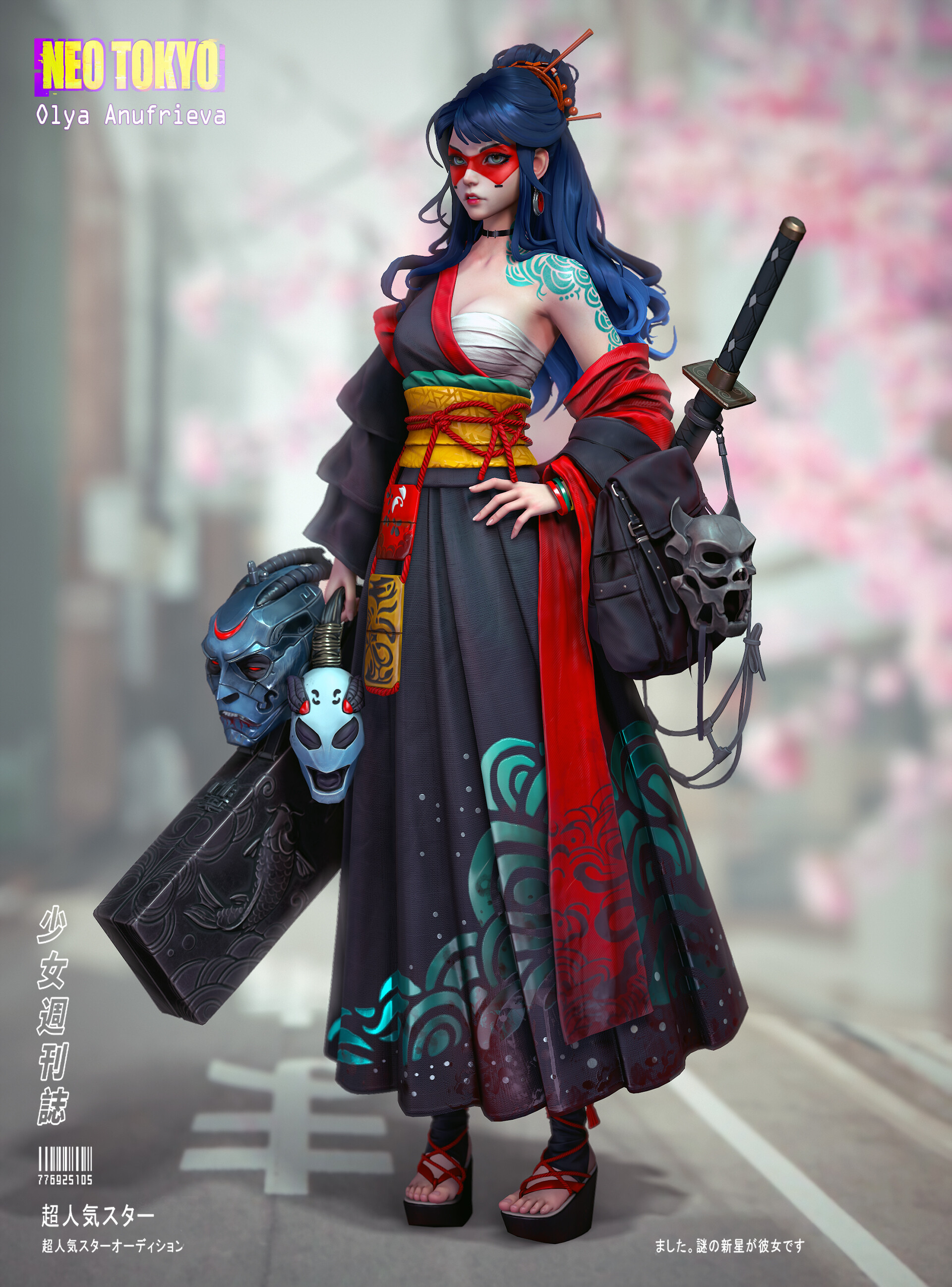 ArtStation - High school girl (Neo Tokyo: Exponential Reality)