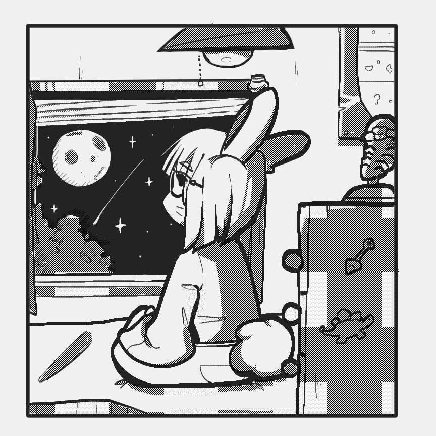 ArtStation - Rabbit Staring at Moon