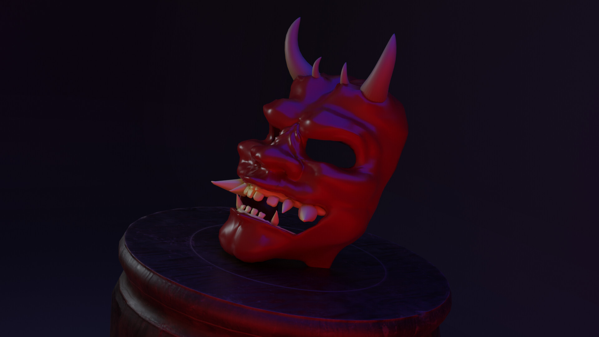 ArtStation - Oni Mask - Blender