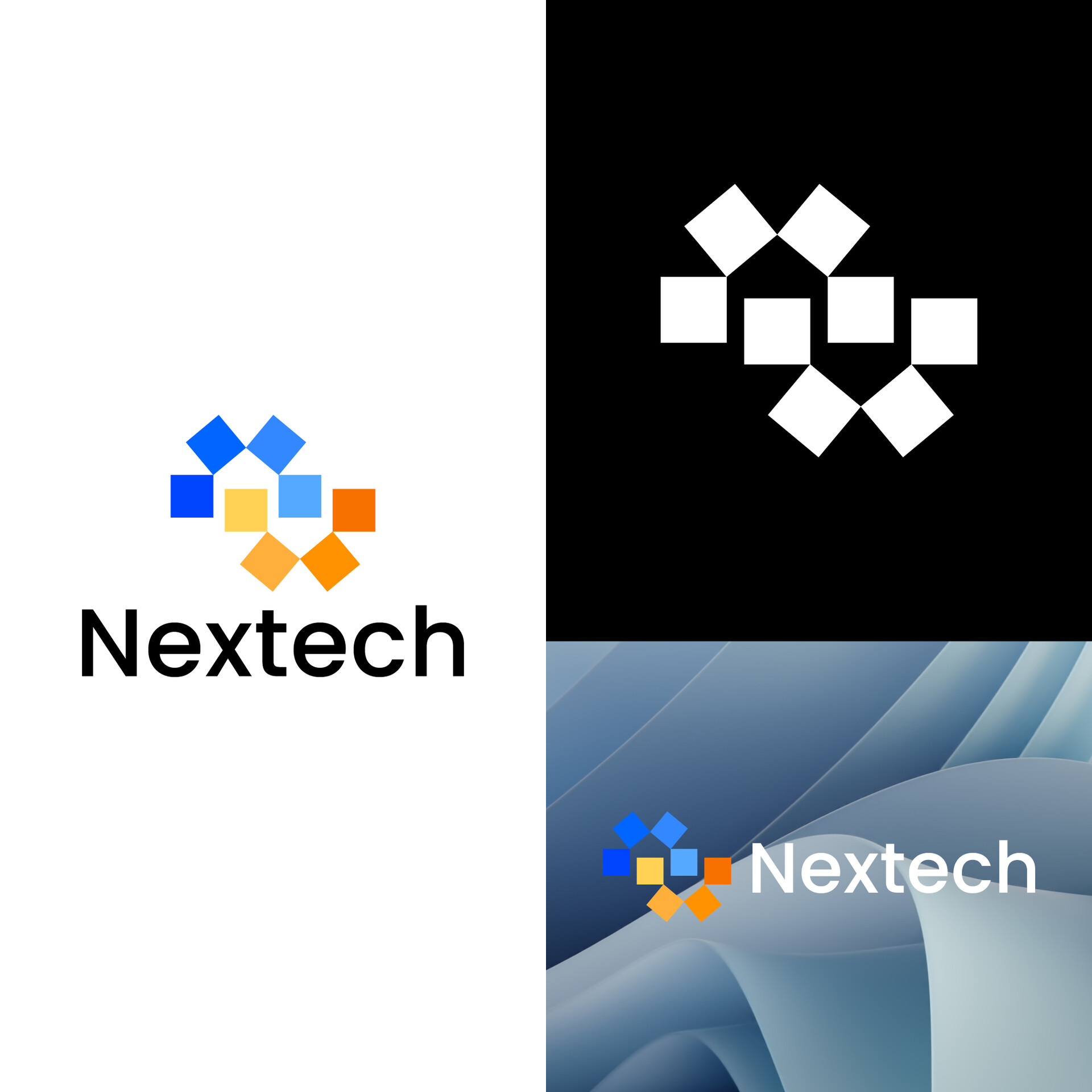 ArtStation - Nextech - Letter N + Tech Logo Design
