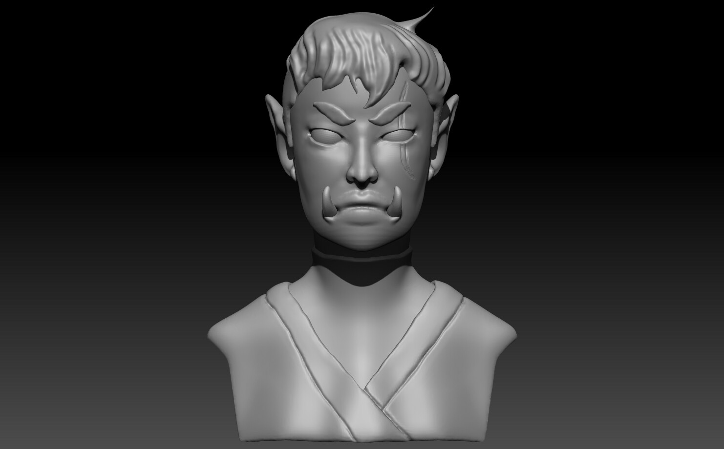 ArtStation - Female Orc Bust