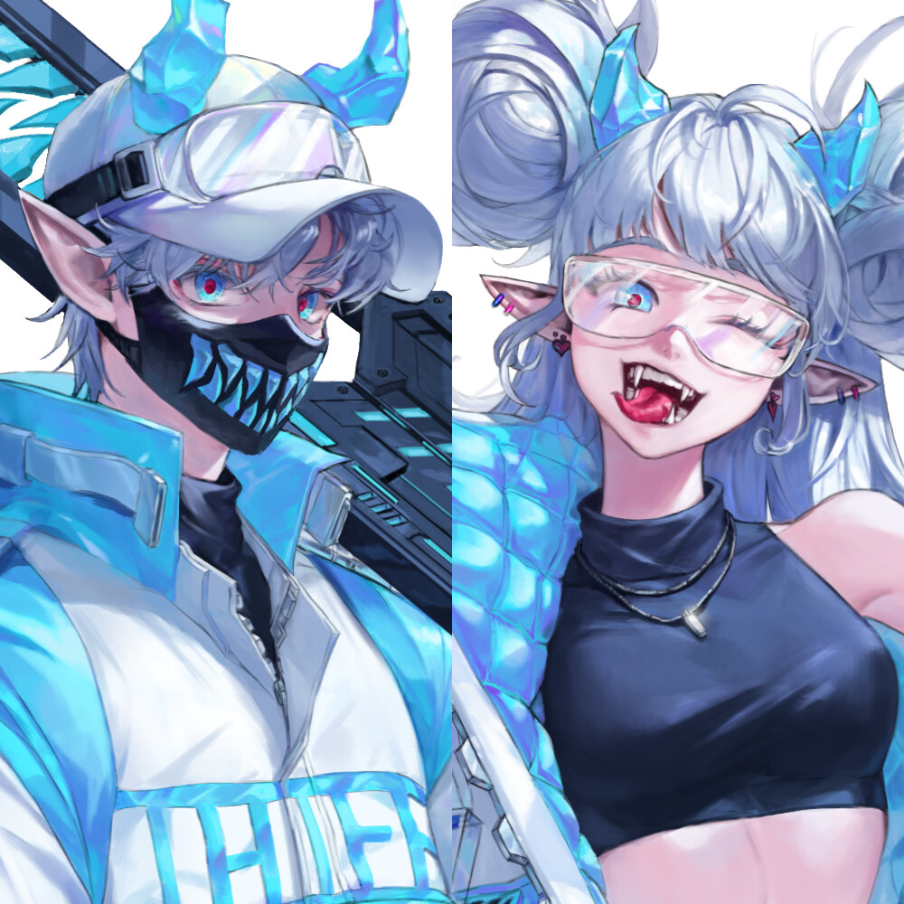 ArtStation - 쌍둥이 악동 도깨비 Mischievous DOKEV Twins