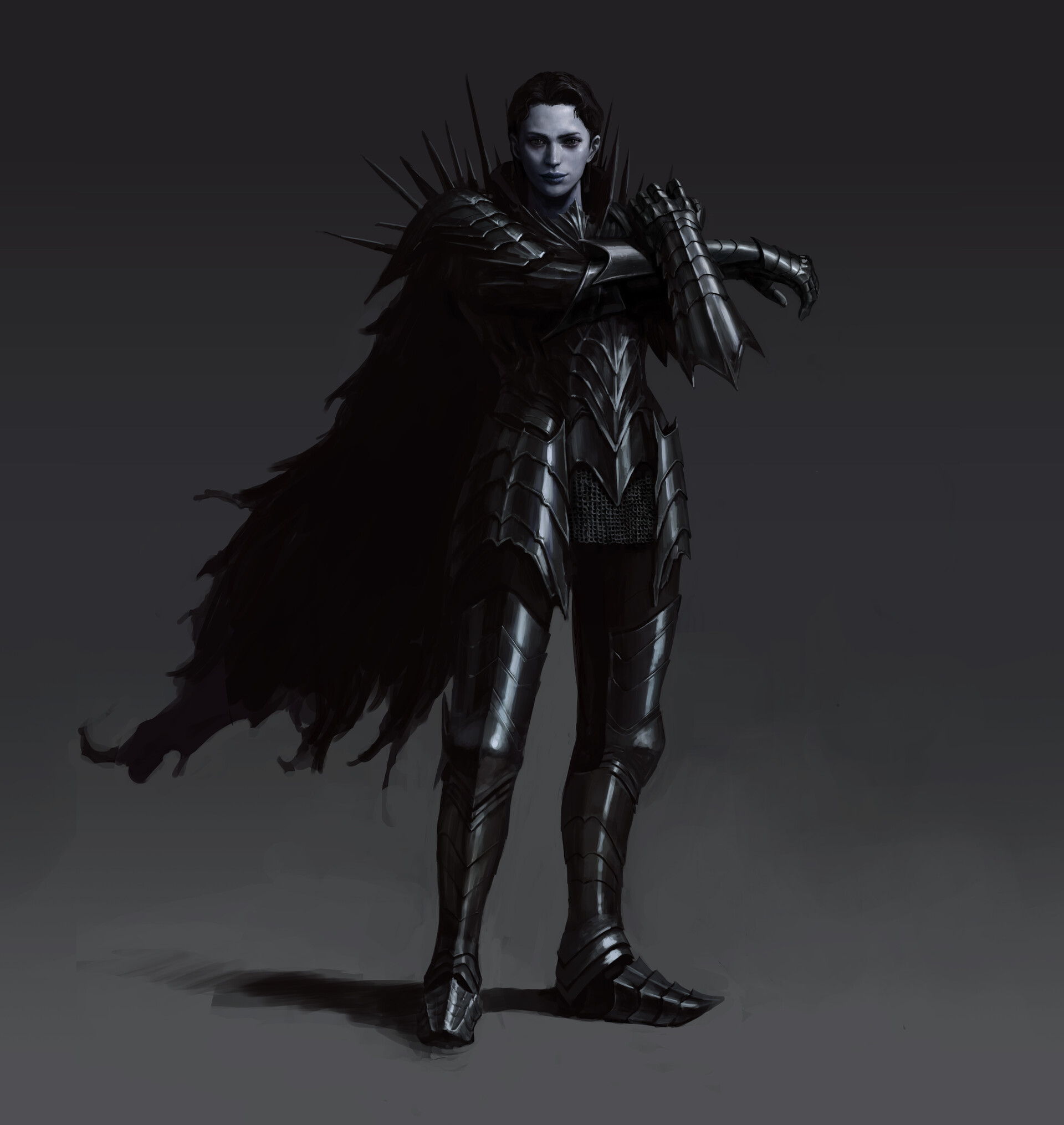 ArtStation - Warrior in black armor