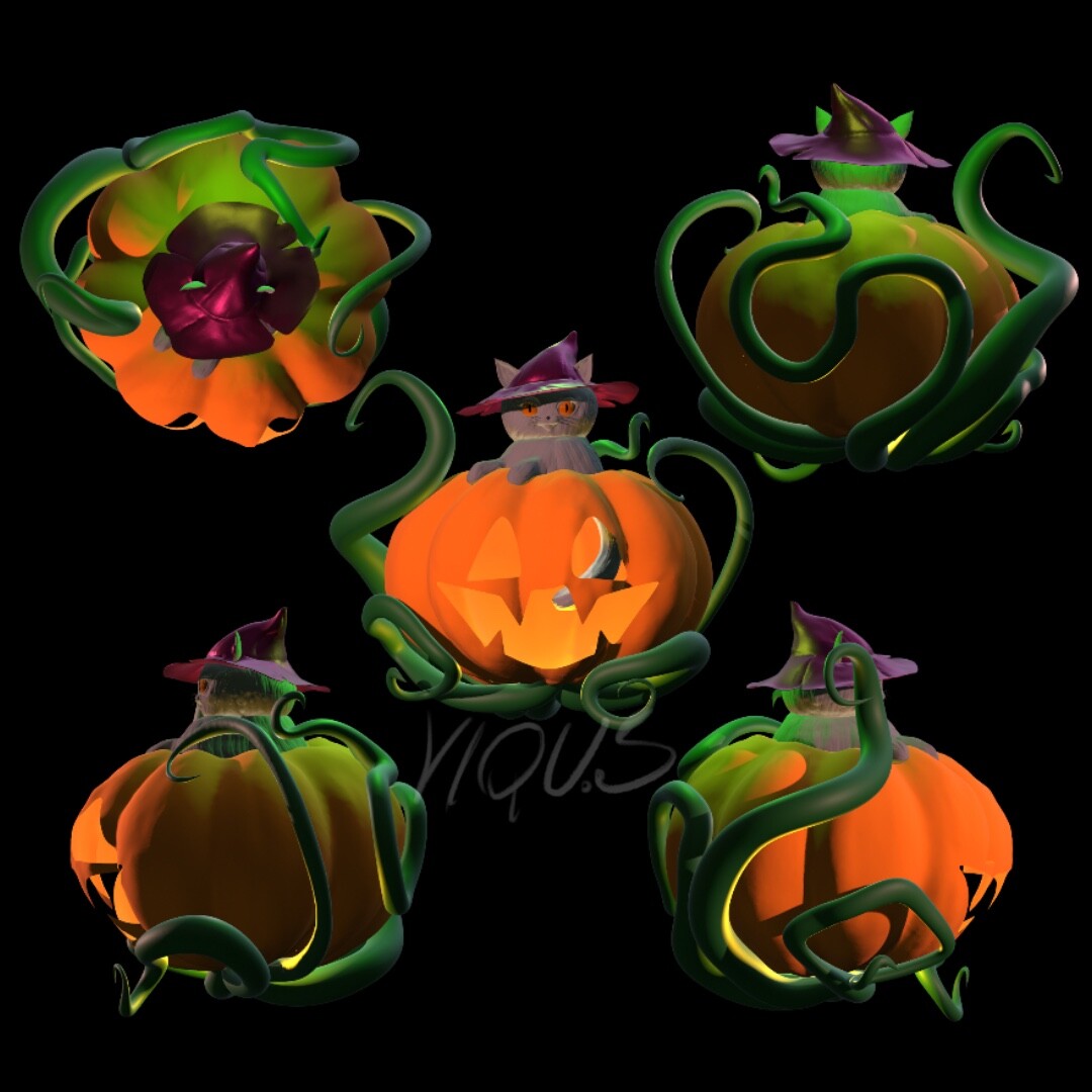 ArtStation - Cat in pumpkin