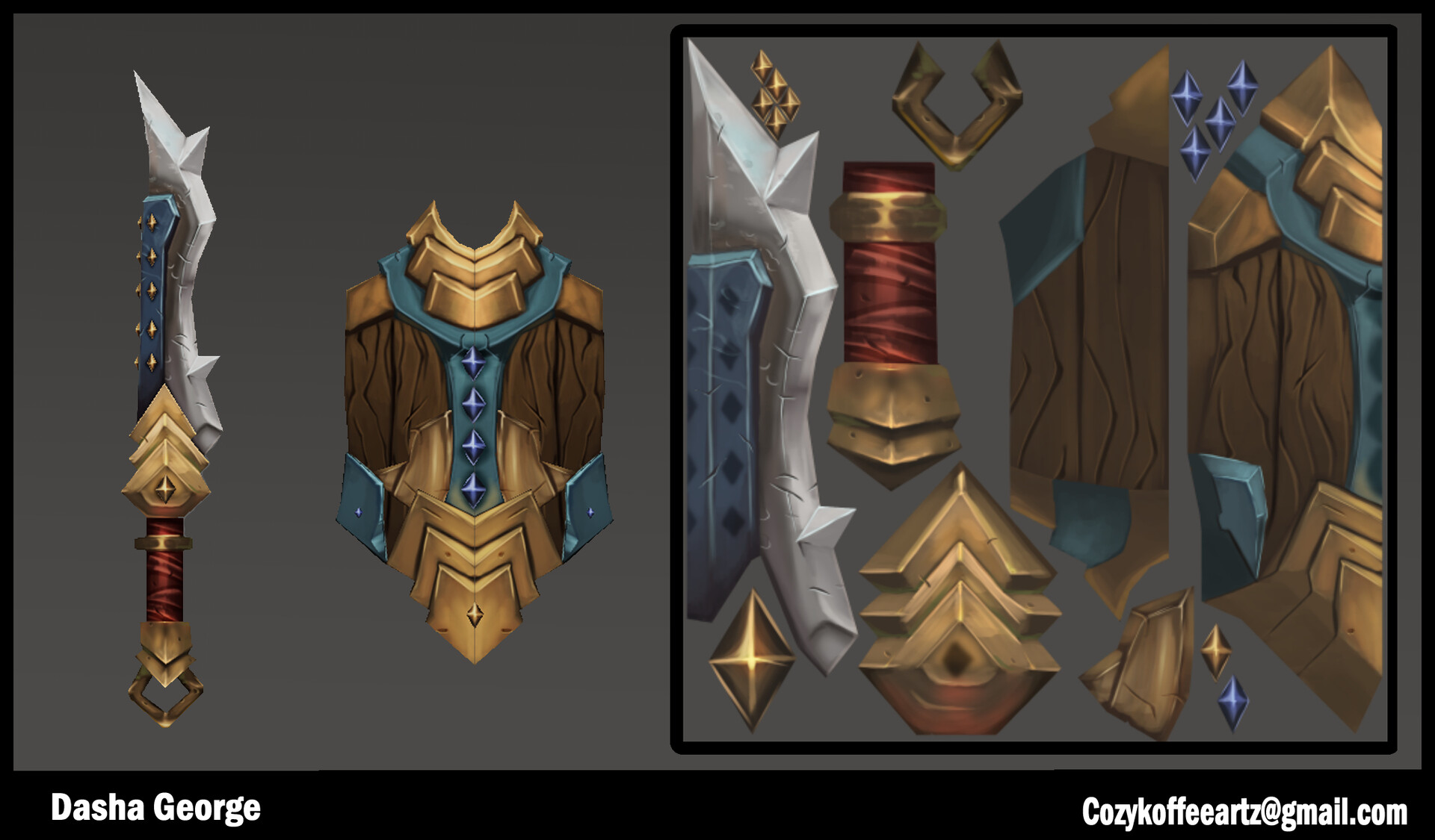 ArtStation - World of Warcraft Shield and Sword
