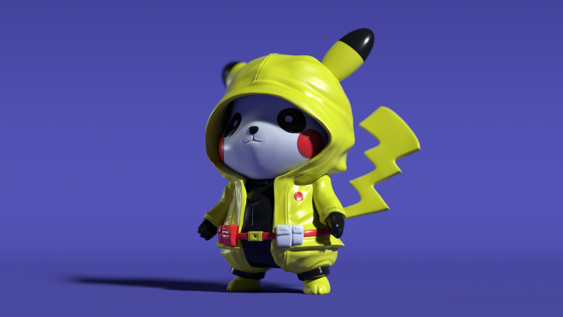 ArtStation - 3D Model: Panda Pikachu